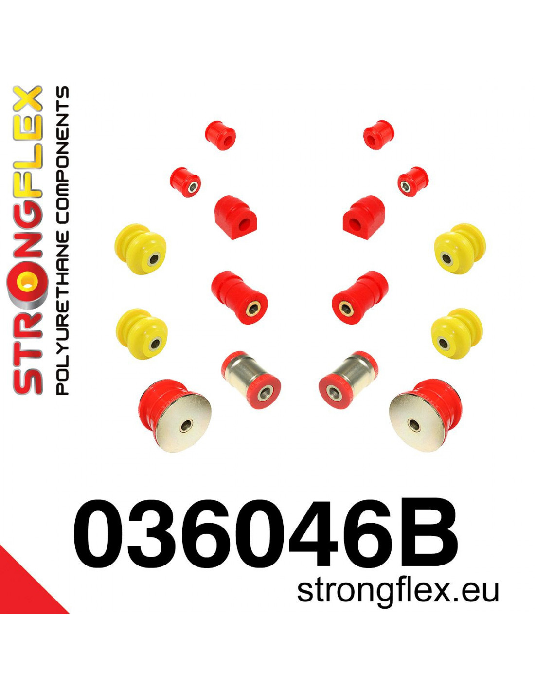 036046B: Rear suspension bush kit polyurethane BMW | STRONGFLEX