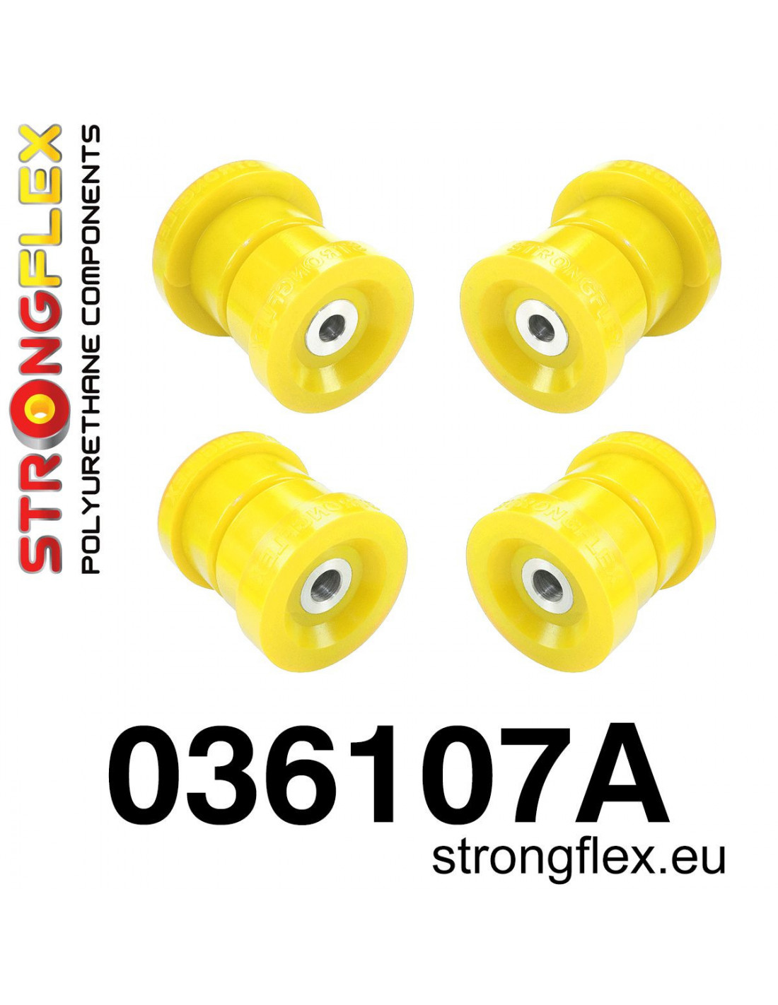 036107A: Rear beam mounting bush kit SPORT polyurethane | STRONGFLEX