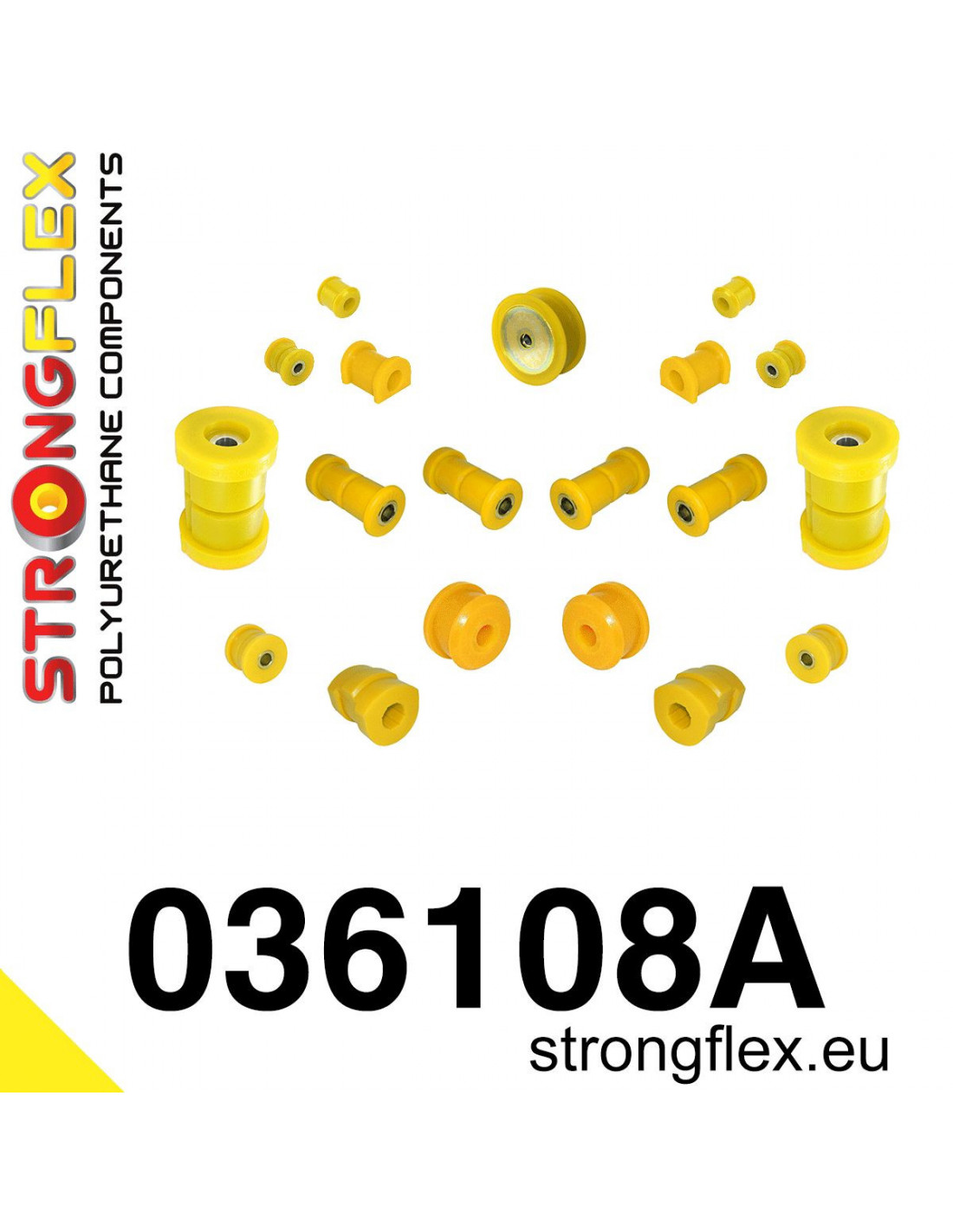 036108A: Full suspension bush kit SPORT polyurethane drift | STRONGFLEX