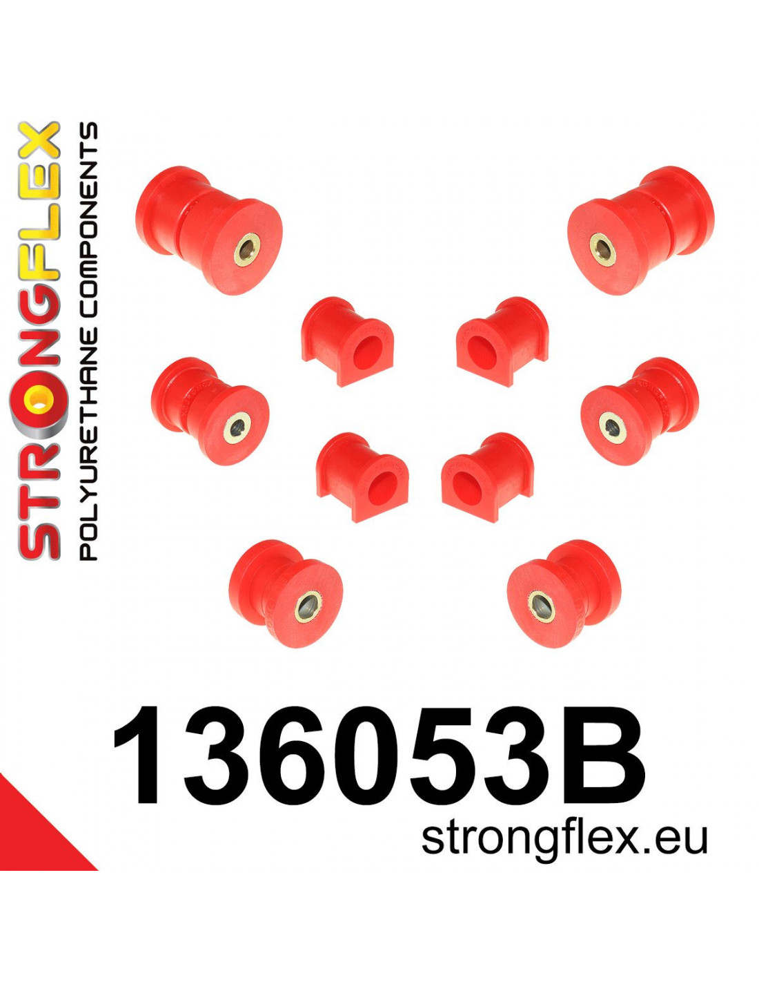136053B: Front suspension and ream beam bush kit | STRONGFLEX