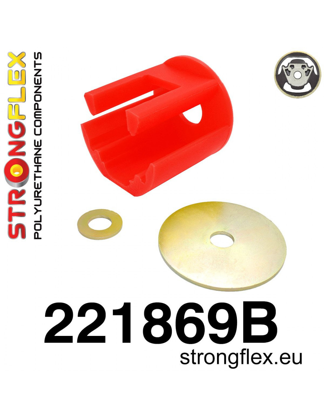 221869B: Lower engine mount insert polyurethane Audi | STRONGFLEX