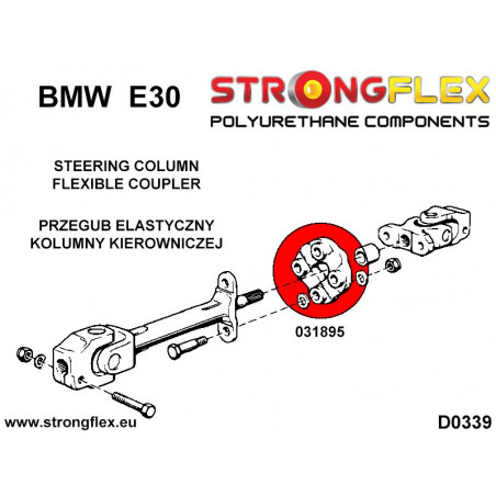 031895A: Steering column flexible coupler SPORT | STRONGFLEX