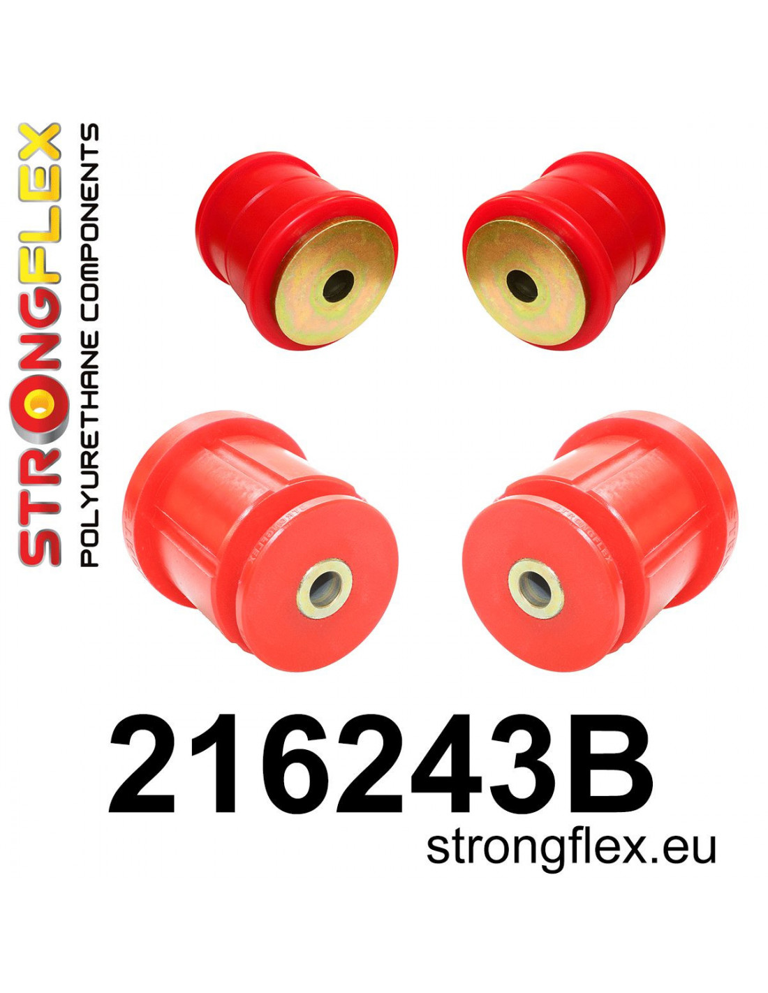 216243B: Rear subframe bush kit polyurethane Toyota | STRONGFLEX