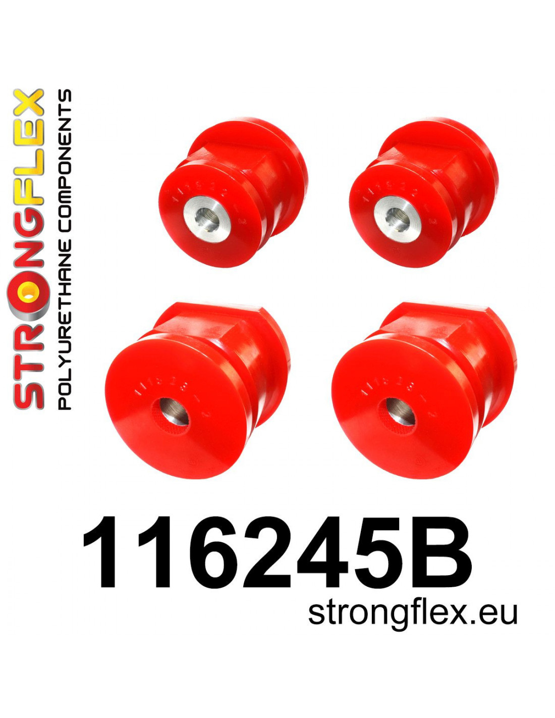 116245B: Rear subframe bush kit | STRONGFLEX
