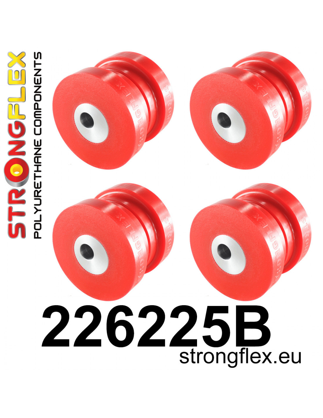226225B: Rear subframe bush kit polyurethane Audi | STRONGFLEX