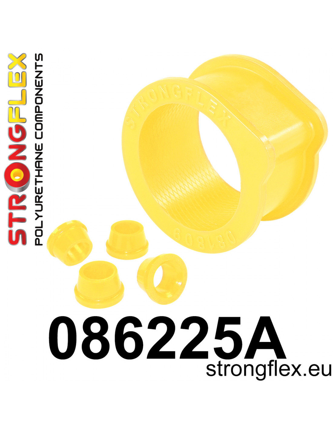 086225A: Steering rack mount bush kit SPORT polyurethane | STRONGFLEX