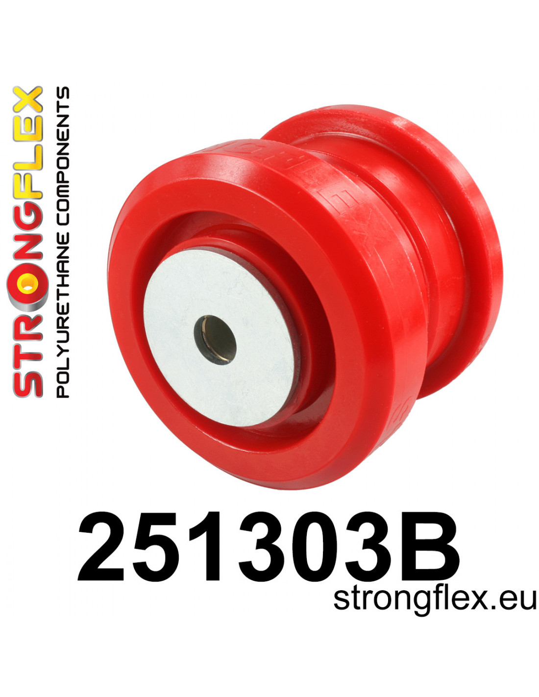 251303B: Rear trailing arm bush 80mm polyurethane Mini | STRONGFLEX