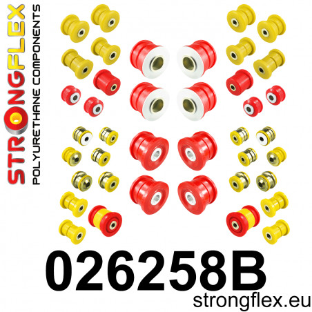 026258B: Full suspension polyurethane bush kit polyurethane | STRONGFLEX
