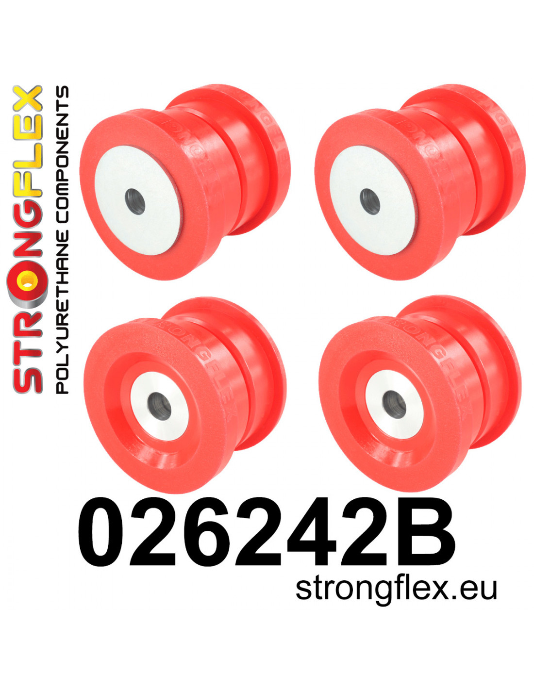 026242B: Front subframe bush kit polyurethane Audi | STRONGFLEX