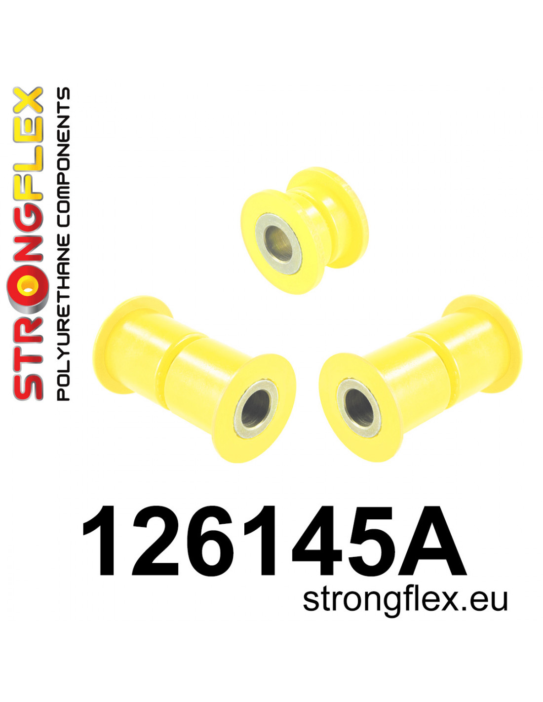 126145A: Steering rack mount bush kit SPORT polyurethane | STRONGFLEX