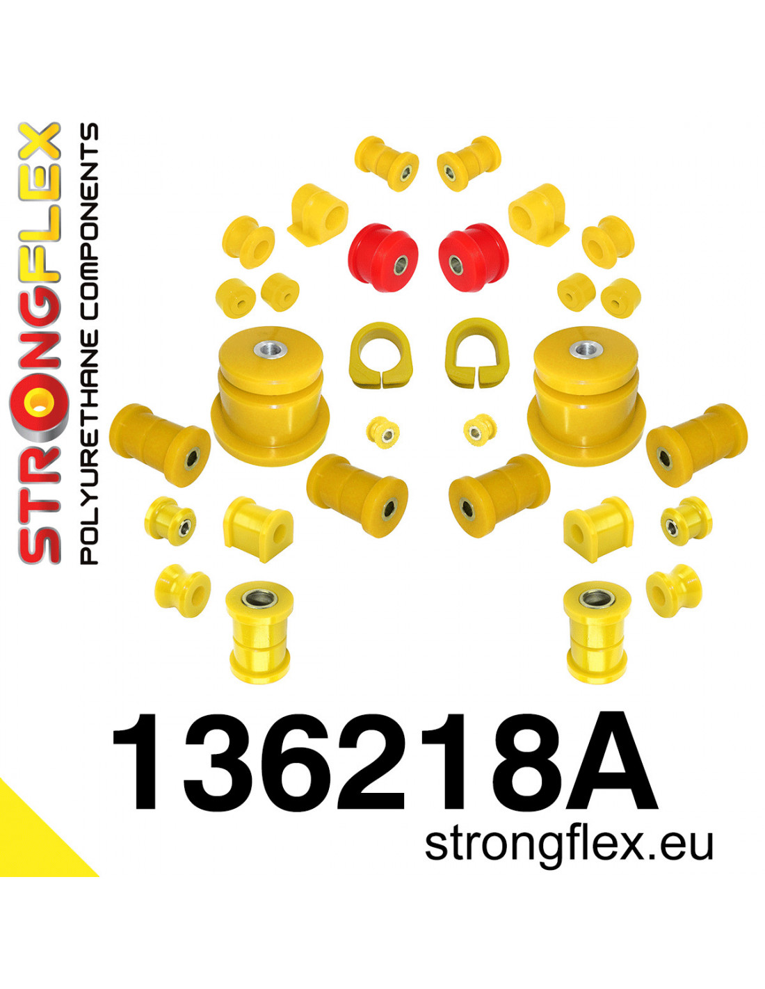136218A: Full suspension bush kit SPORT polyurethane drift | STRONGFLEX