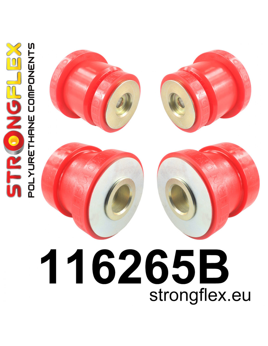 116265B: Rear subframe bush kit polyurethane Mercedes | STRONGFLEX