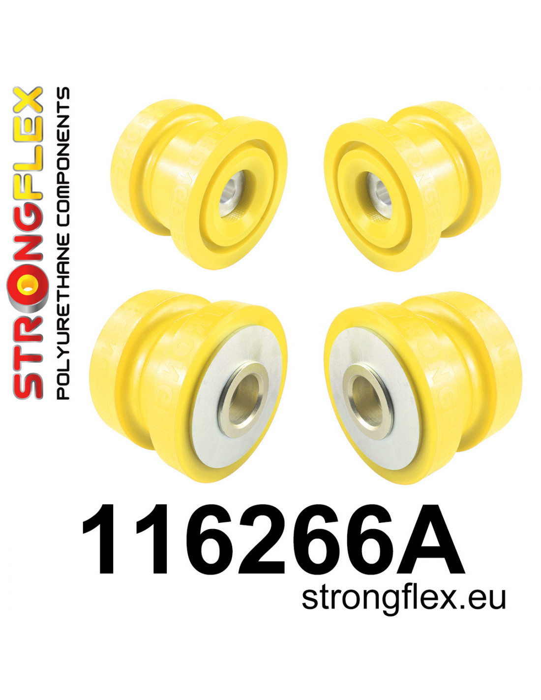 116266A: Rear subframe bush kit SPORT polyurethane drift | STRONGFLEX