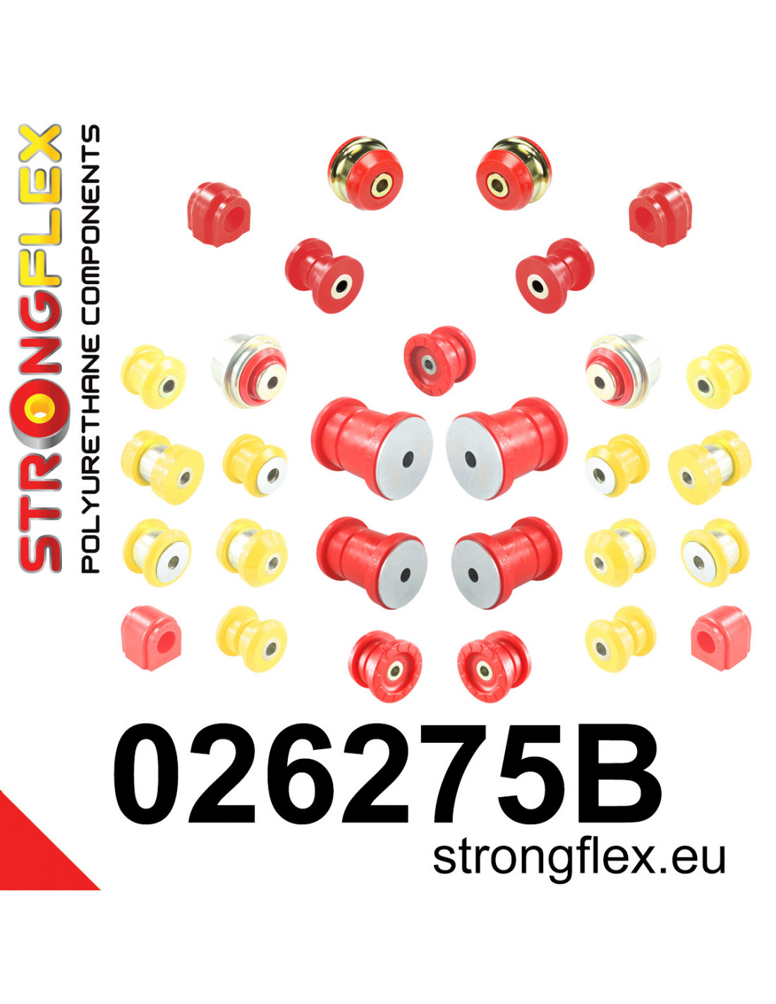 026275B: Full suspension polyurethane bush kit polyurethane | STRONGFLEX