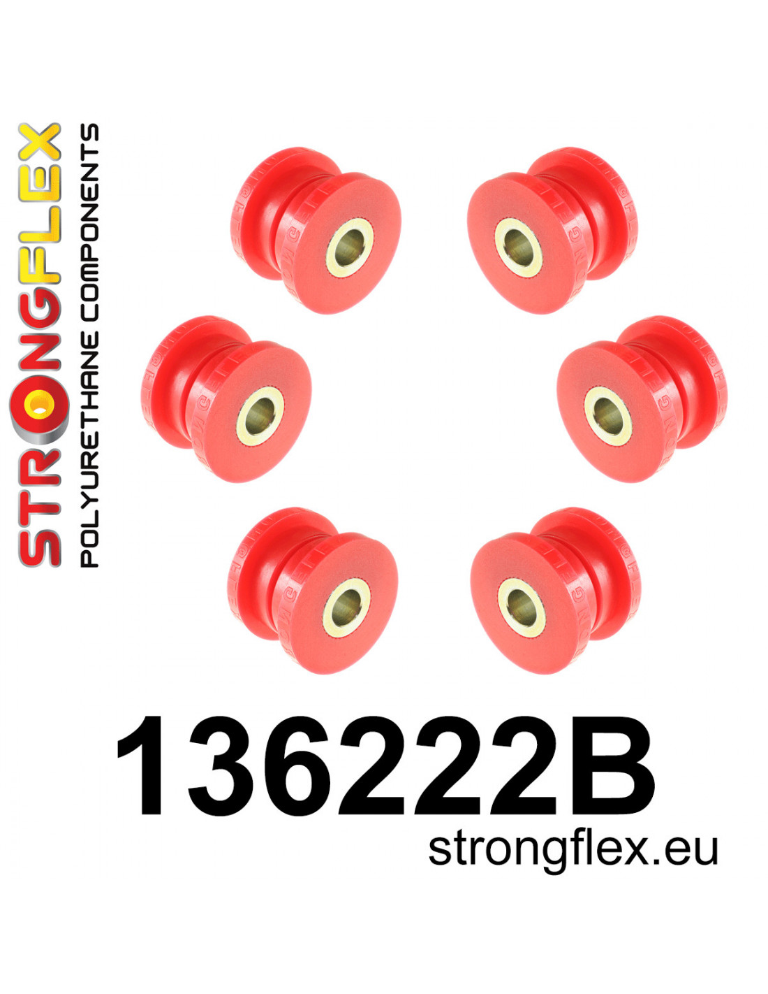 136222B: Front subframe bush kit polyurethane Opel / | STRONGFLEX