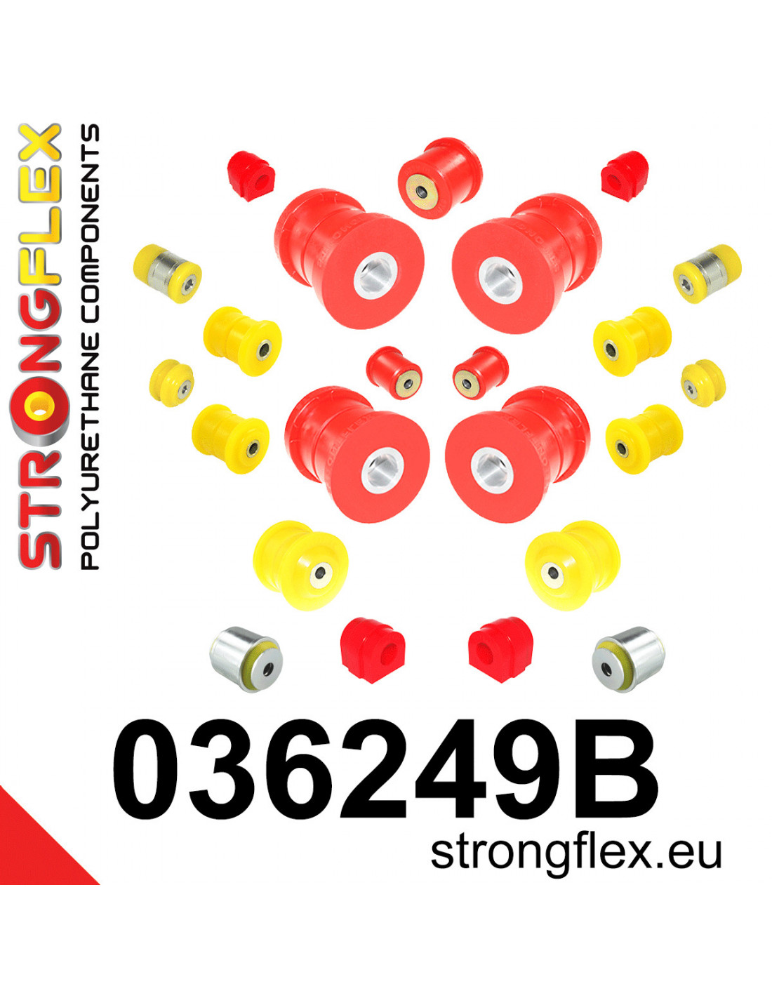 036249B: Full suspension polyurethane bush kit polyurethane | STRONGFLEX