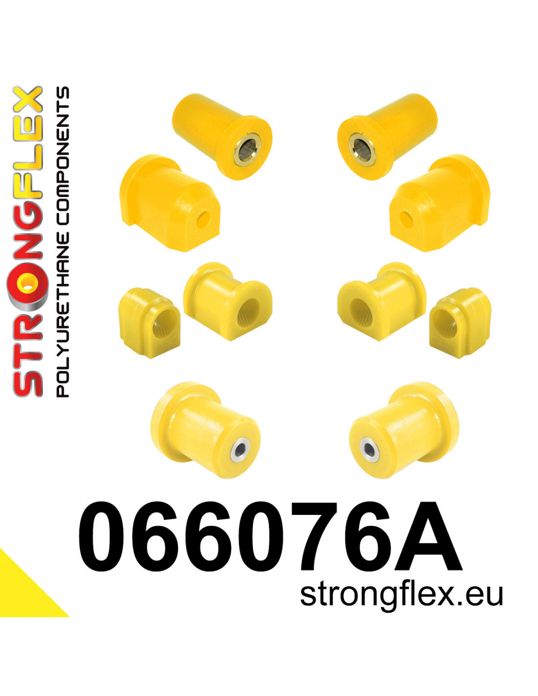066076A: Front suspension and ream beam bush kit SPORT | STRONGFLEX