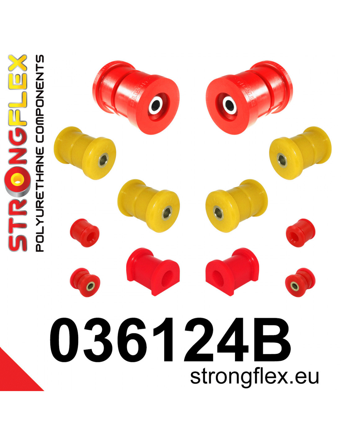 036124B: Rear suspension bush kit | STRONGFLEX