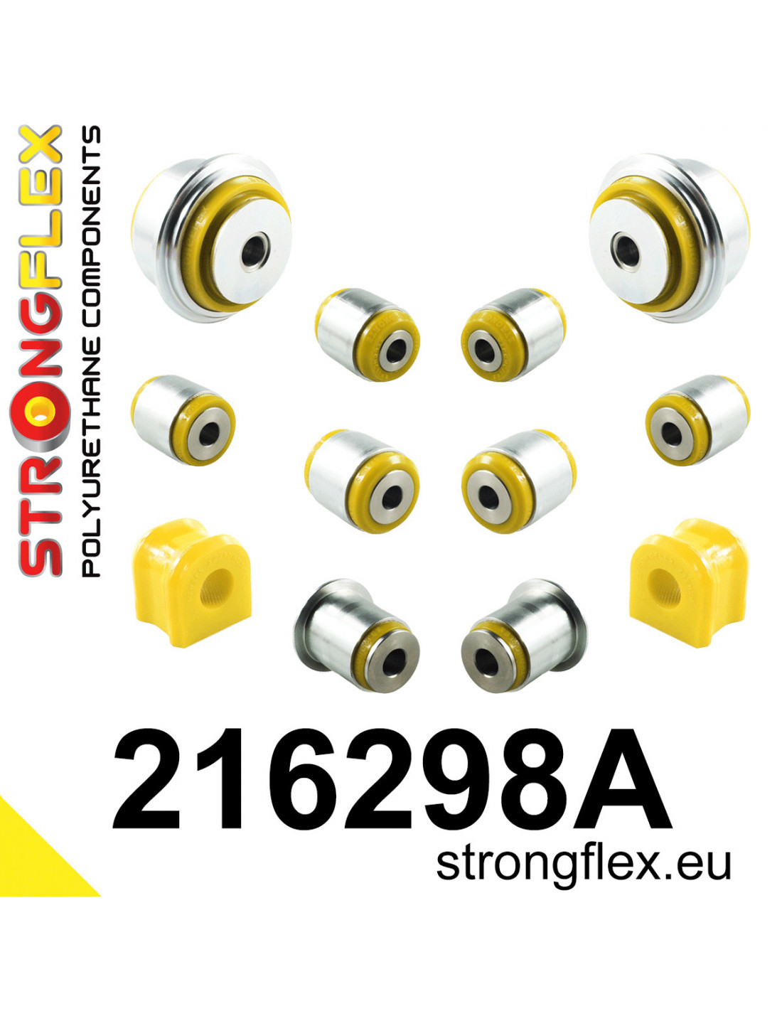 216298A: Rear suspension bush kit SPORT polyurethane drift | STRONGFLEX