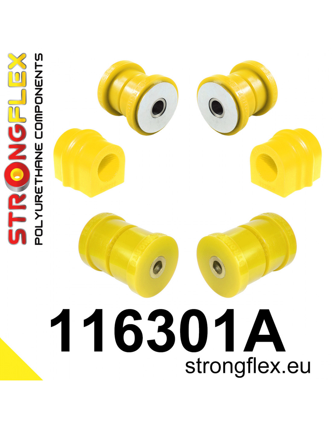 116301A: Front suspension bush kit SPORT polyurethane drift | STRONGFLEX