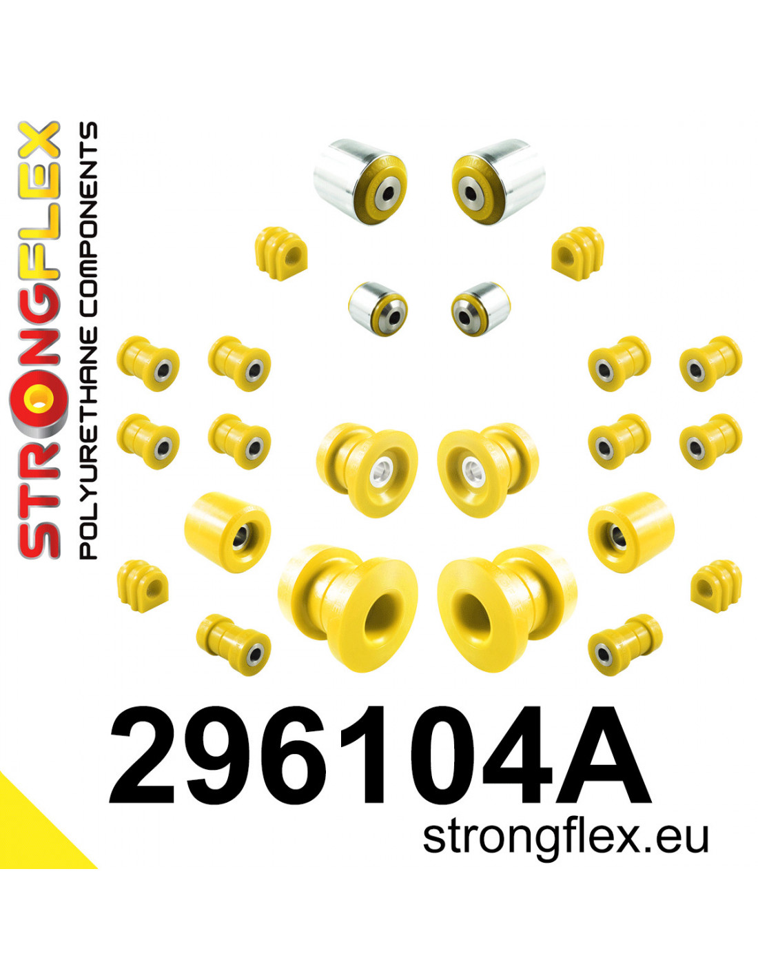 296104A: Full suspension bush kit SPORT polyurethane drift | STRONGFLEX