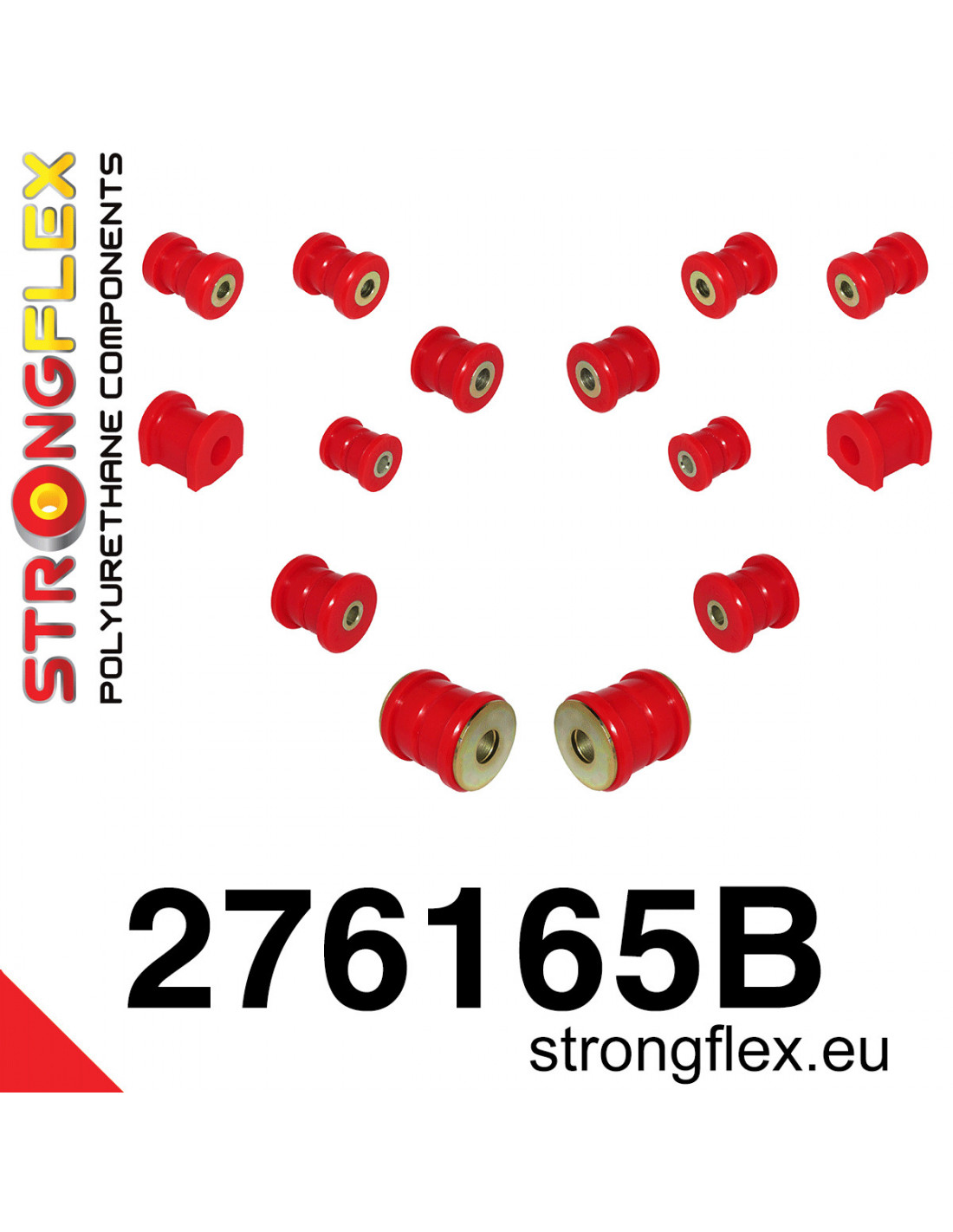 276165B: Rear suspension polyurethane bush kit polyurethane | STRONGFLEX