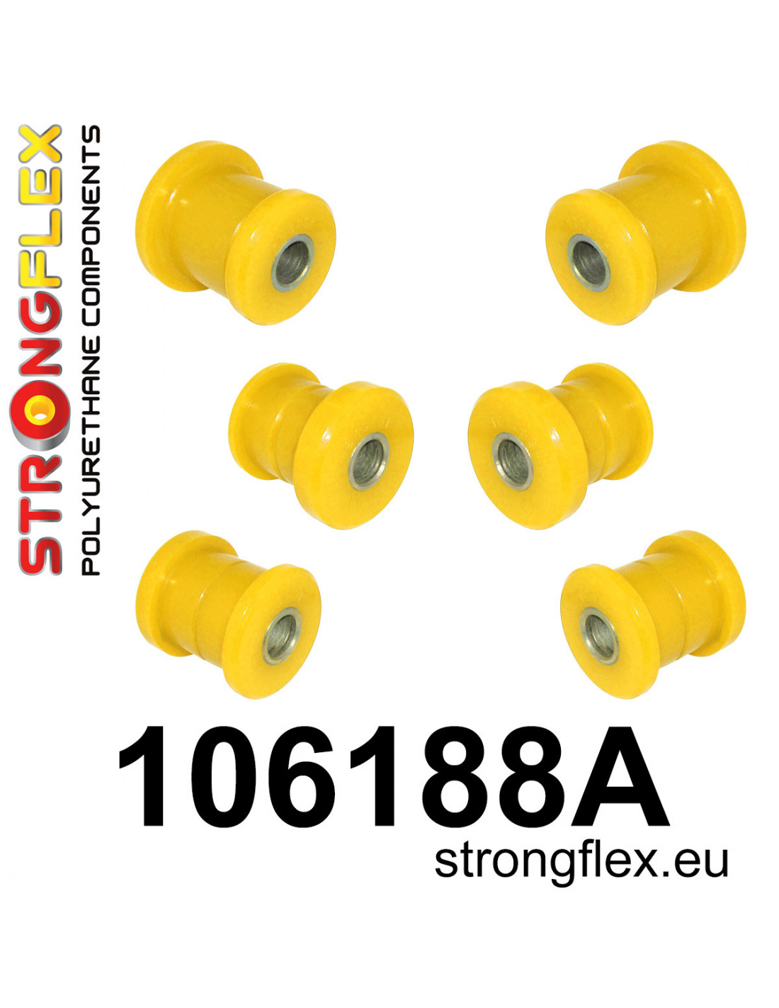 106188A: Rear subframe bush kit SPORT polyurethane drift | STRONGFLEX