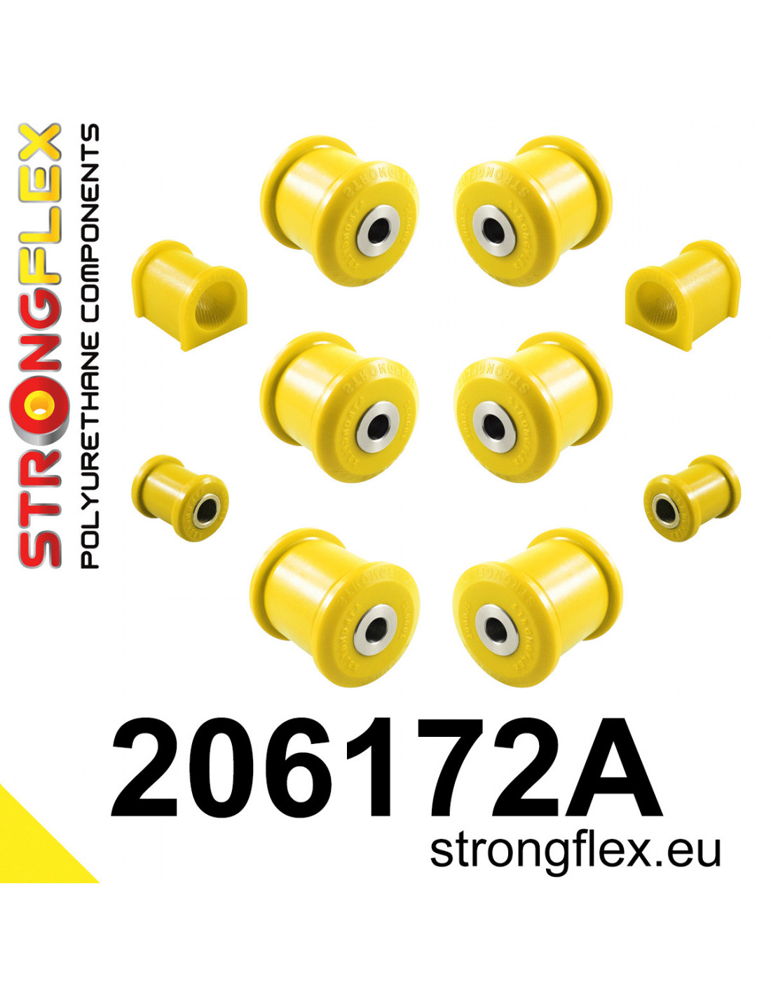 206172A: Front suspension bush kit SPORT polyurethane drift | STRONGFLEX