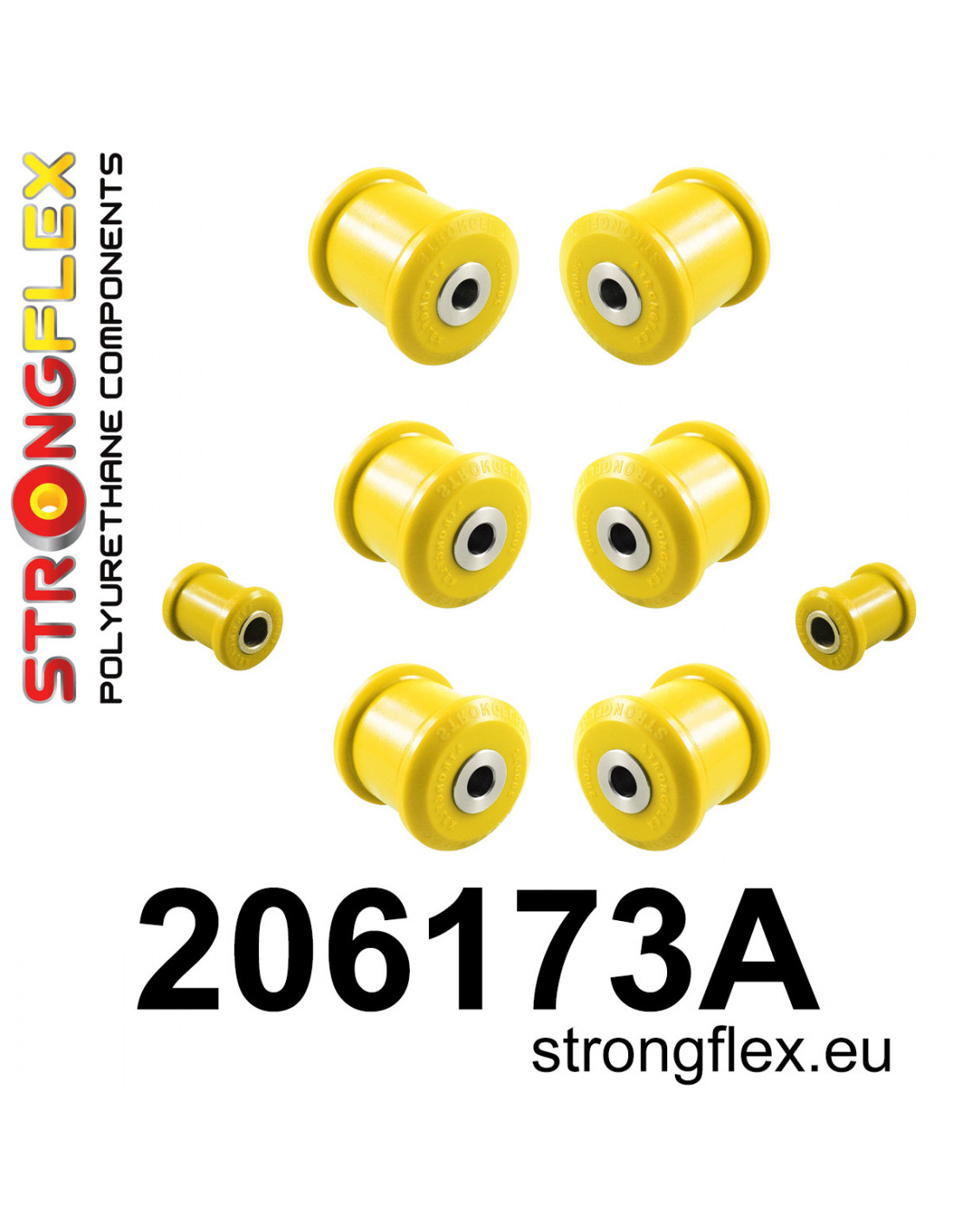 206173A: Rear suspension bush kit SPORT polyurethane drift | STRONGFLEX