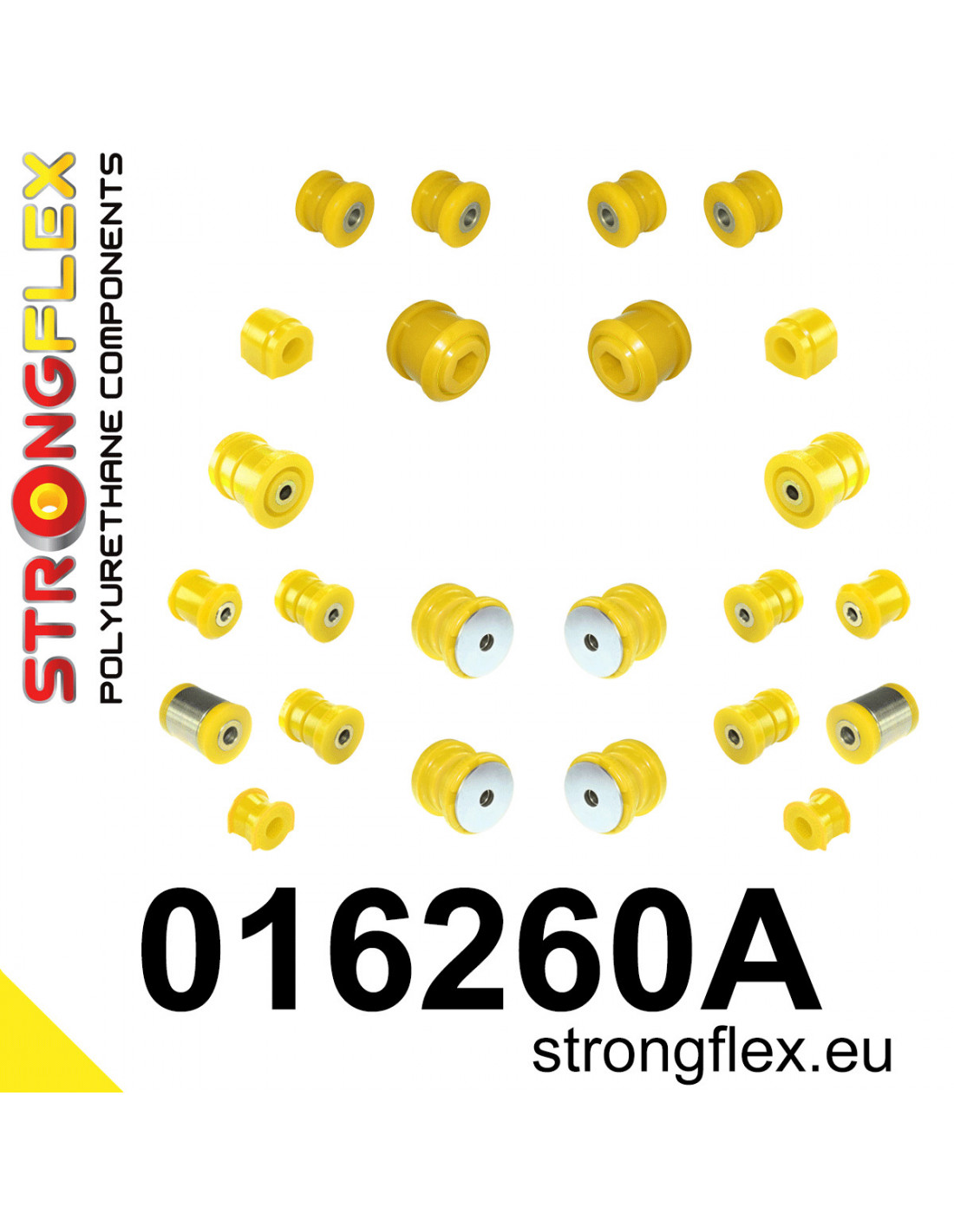 016260A: Full suspension polyurethane bush kit SPORT | STRONGFLEX