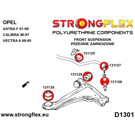 136218B: Full suspension bush kit polyurethane Opel / | STRONGFLEX