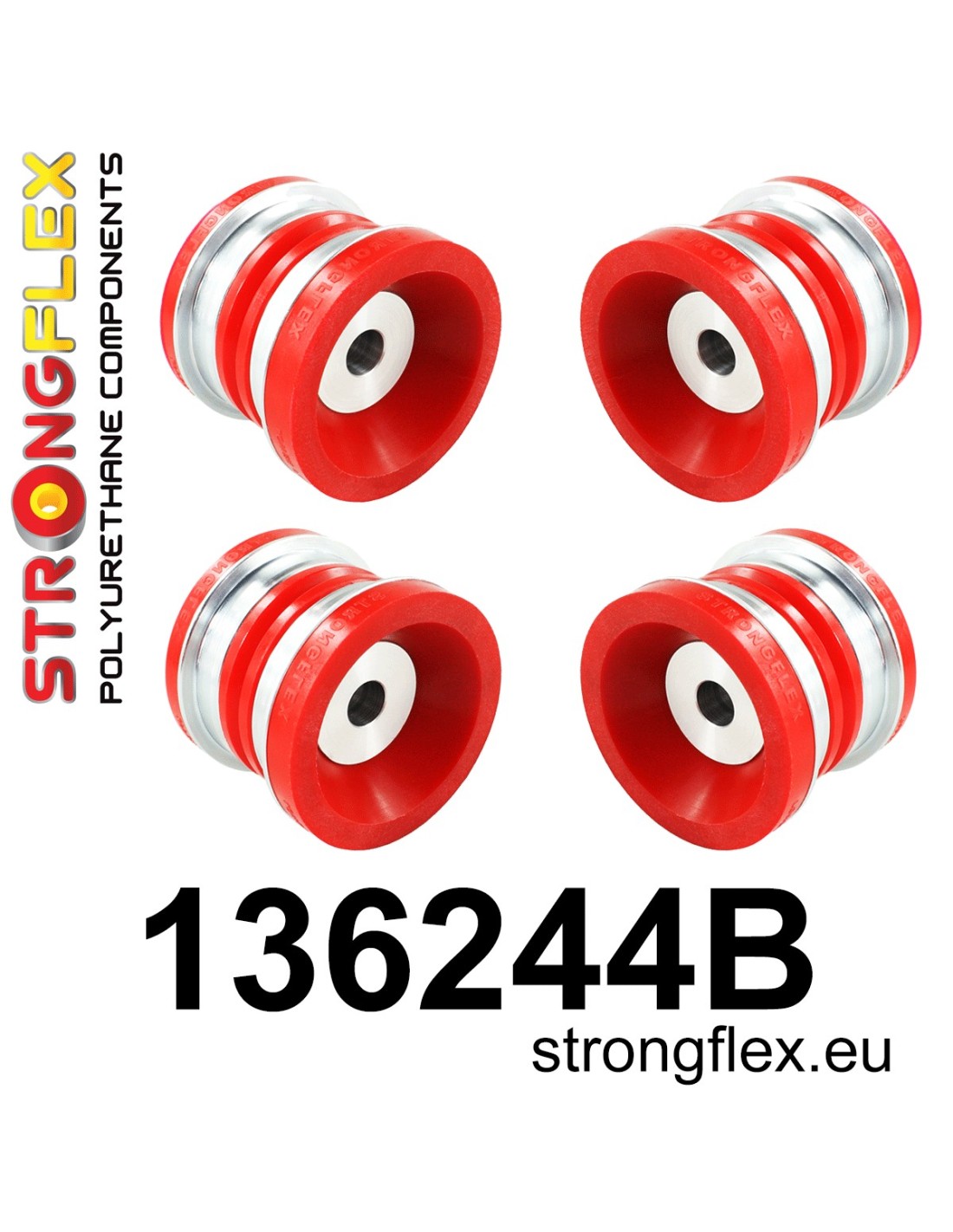 136244B: Front subframe bush kit polyurethane Cadillac | STRONGFLEX