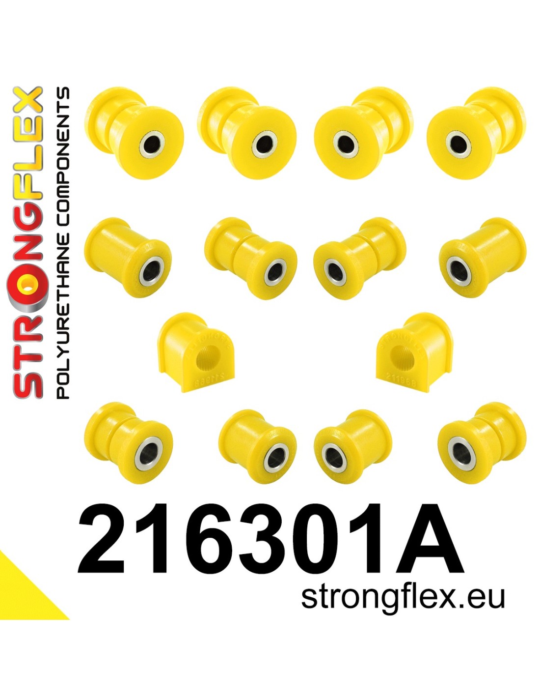 216301A: Rear suspension bush kit SPORT polyurethane drift | STRONGFLEX