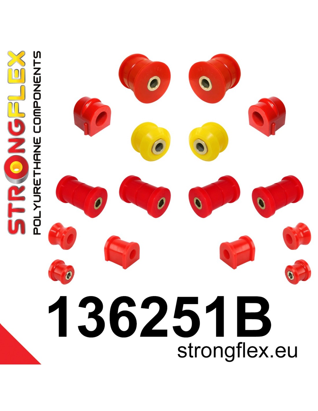 136251B: Full suspension polyurethane bush kit polyurethane | STRONGFLEX