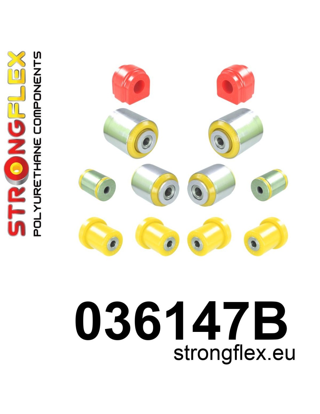 036147B: Front suspension bush kit polyurethane BMW | STRONGFLEX